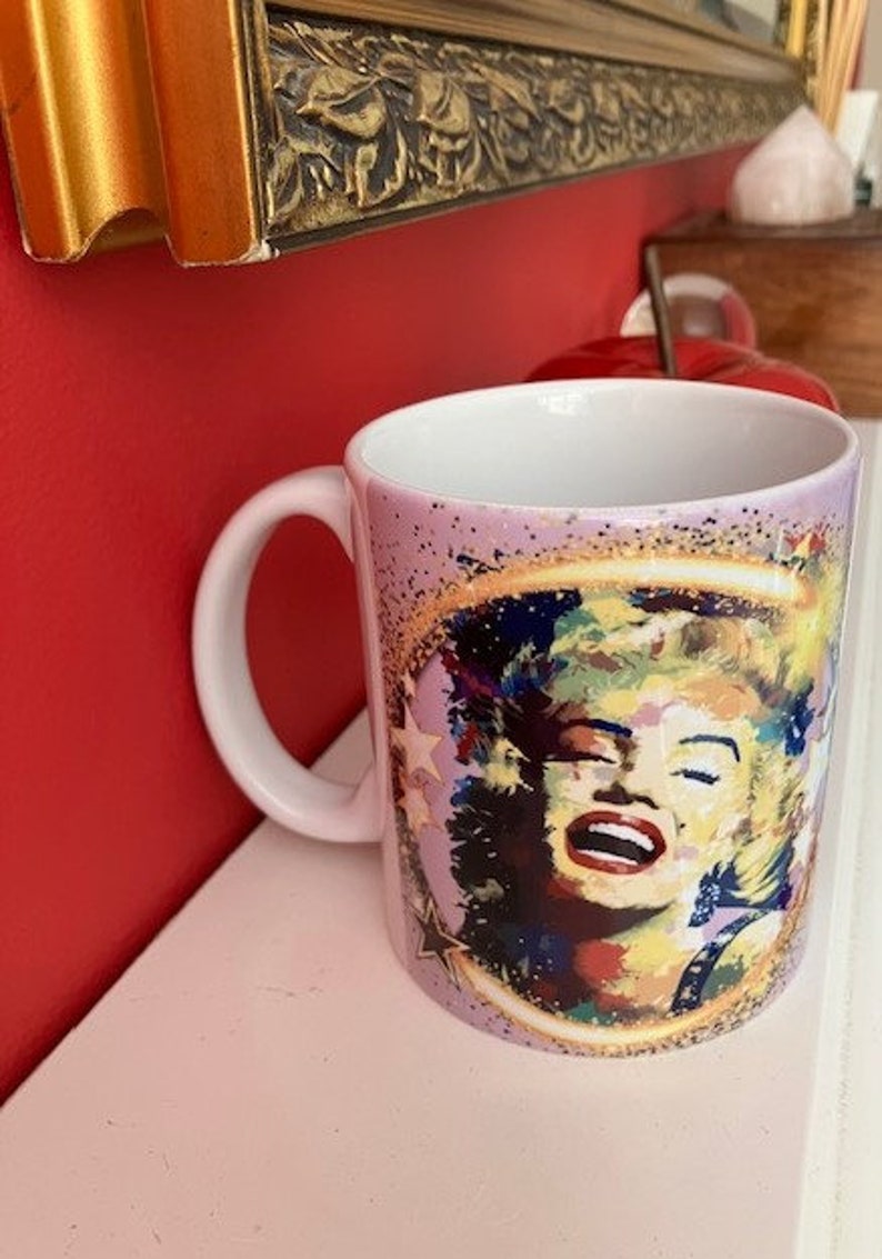 Marilyn Monroe Inspired Mug Hollywood Star Pop Art Design - Etsy