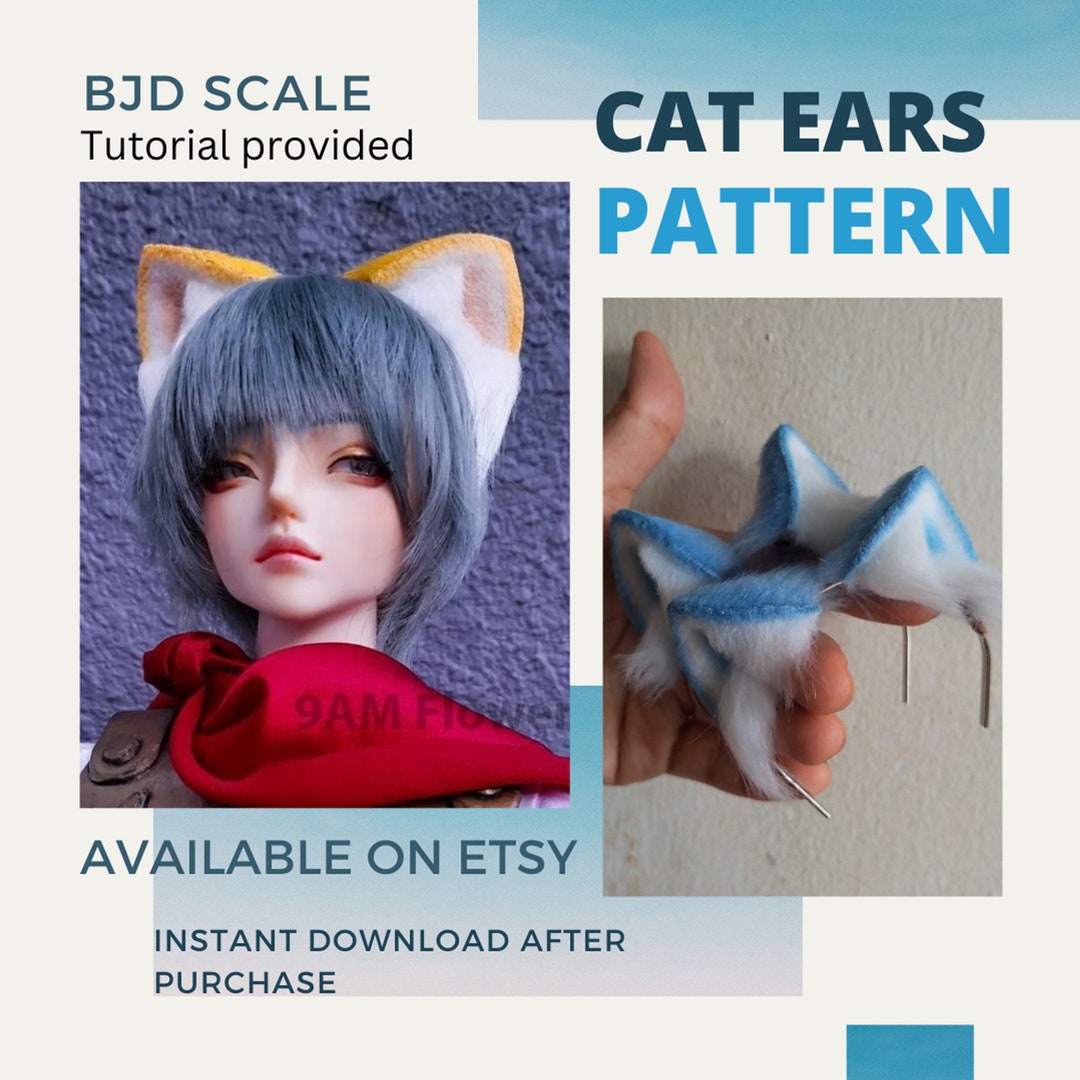 Cat Ears BJD Scale Digital Pattern - Etsy