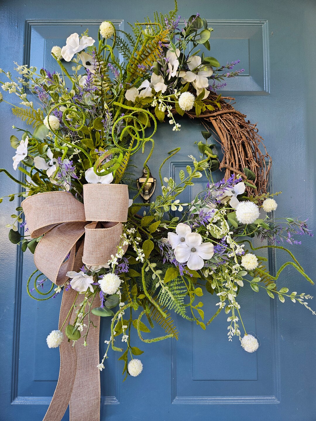 Spring Wreath for Front Door, Door Wreath Spring, Large Front Door ...