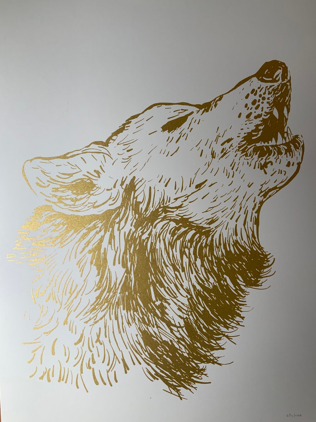 She-wolf POSTER SILKSCREEN PRINTING - Etsy