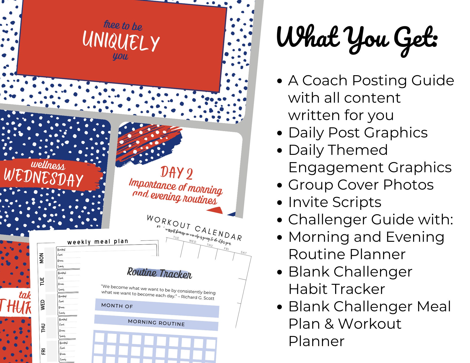 Edit in Canva July Challenge Group Guide, 31 Day July Group on Morning ...