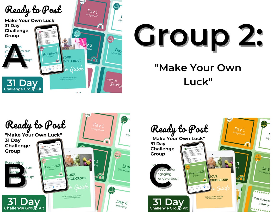 Editable Monthly Wellness Challenge Group Guide Bundle, 30 Day ...