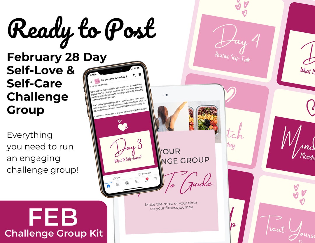 February Done for You 28 Day Challenge Group Guide, Ready to Post ...
