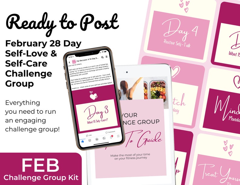 February Done for You 28 Day Challenge Group Guide, Ready to Post ...