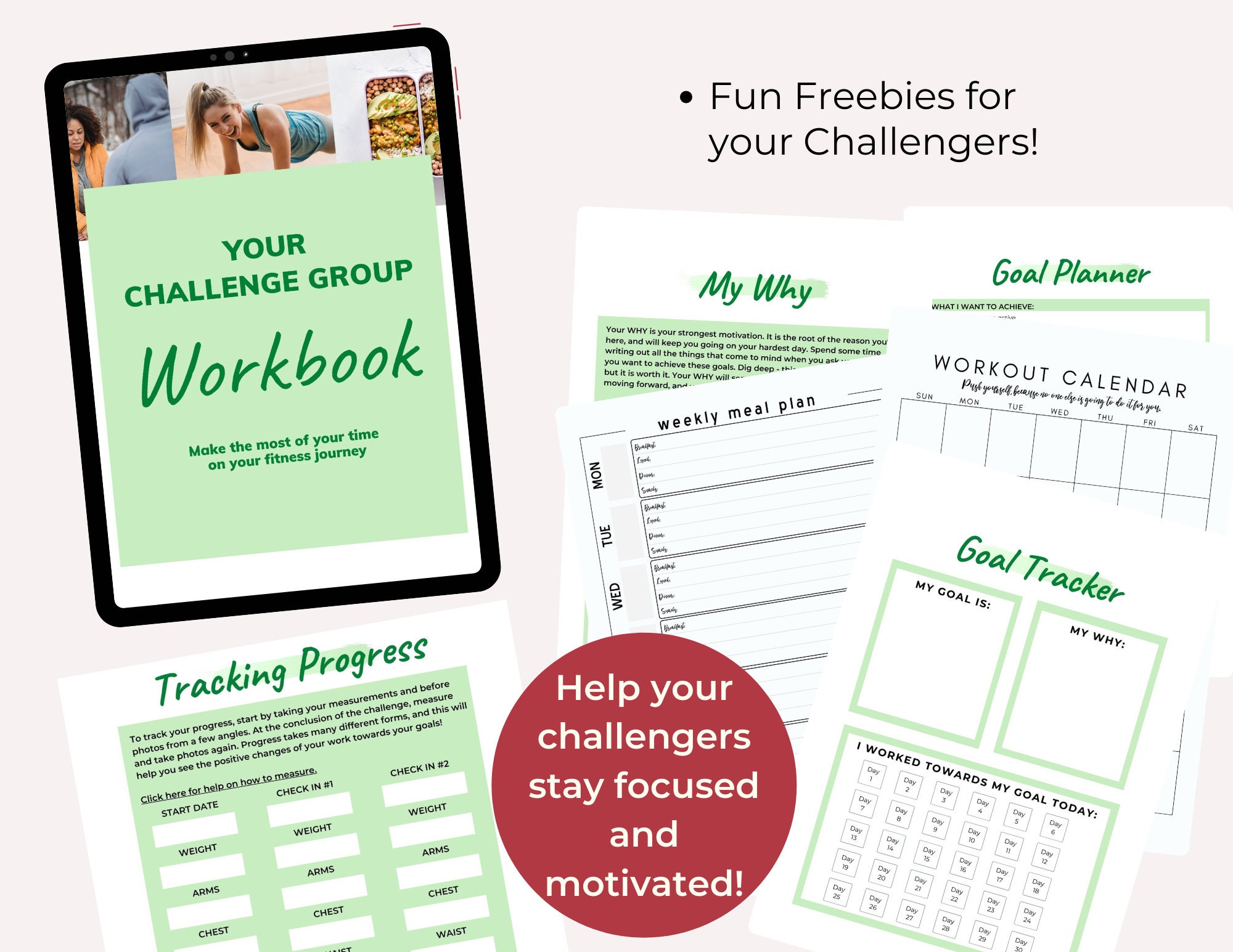 Holiday Editable Challenge Group Guide, December Christmas Challenge ...