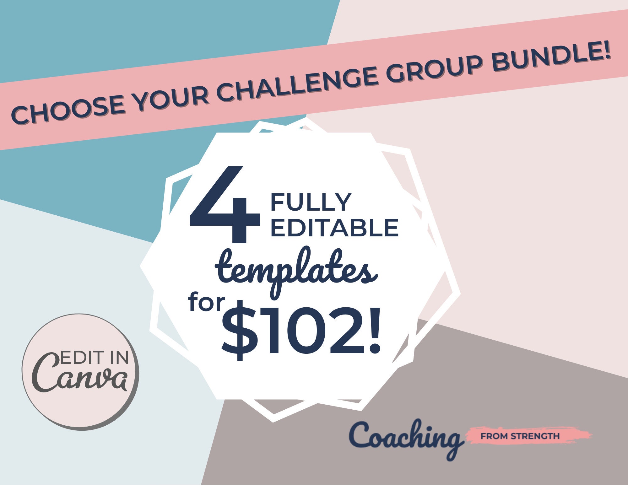 Editable Canva Template Spring Challenge, 30 Day Challenge in Canva ...
