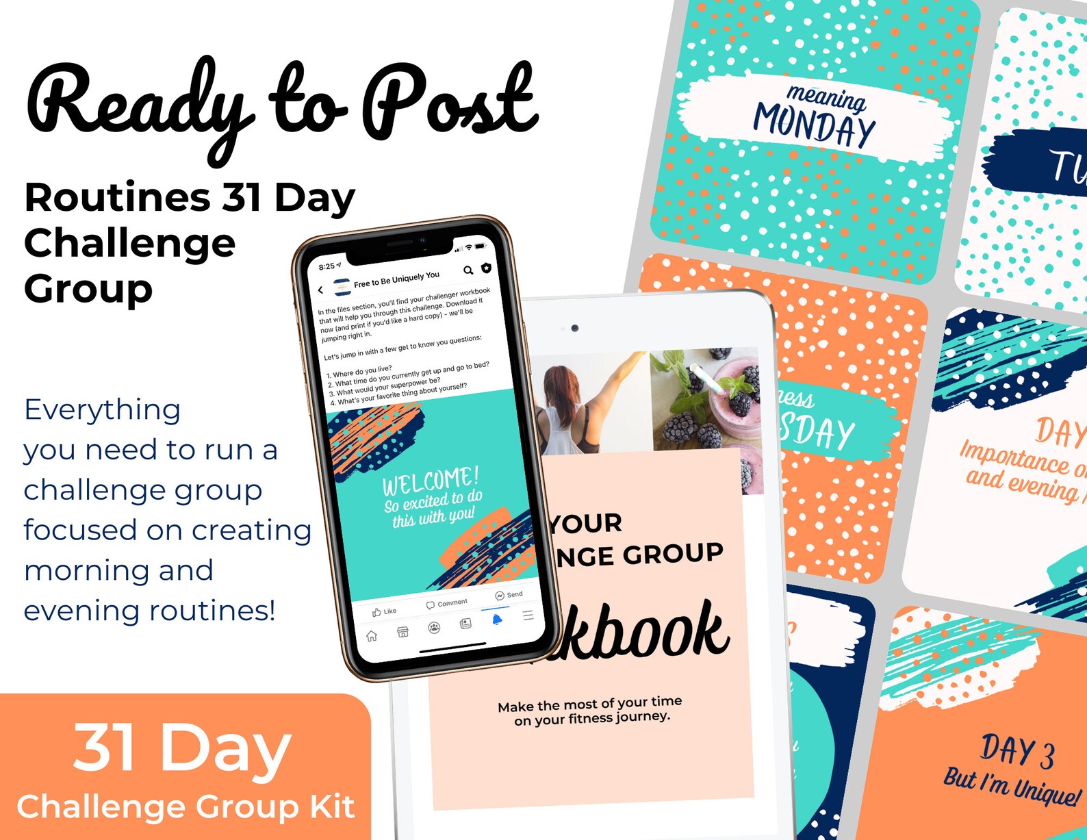 31 Day Challenge Group Guide, Ready to Post Challenge Group Content on ...