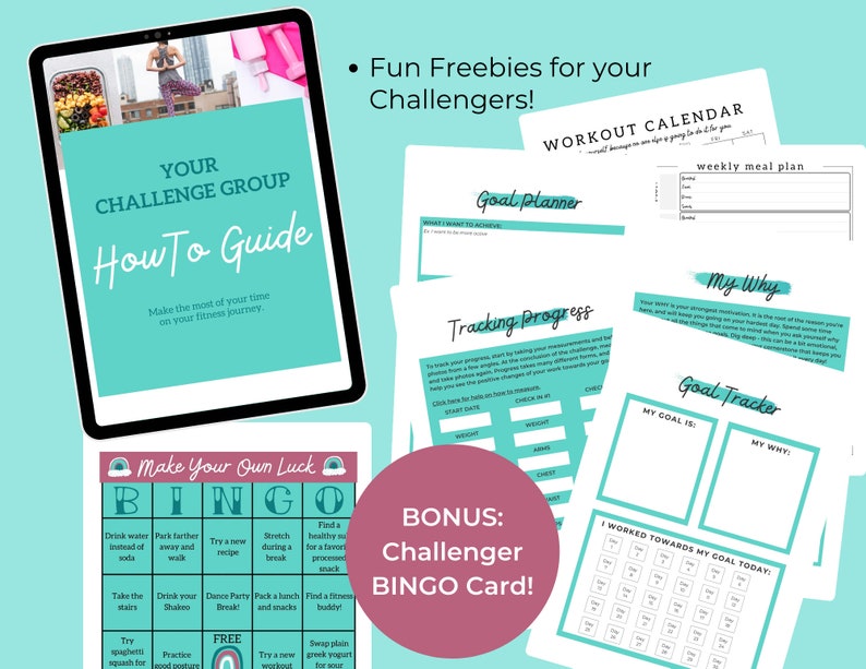 CANVA Editable Ready to Post Challenge Group Kit 4 Week - Etsy
