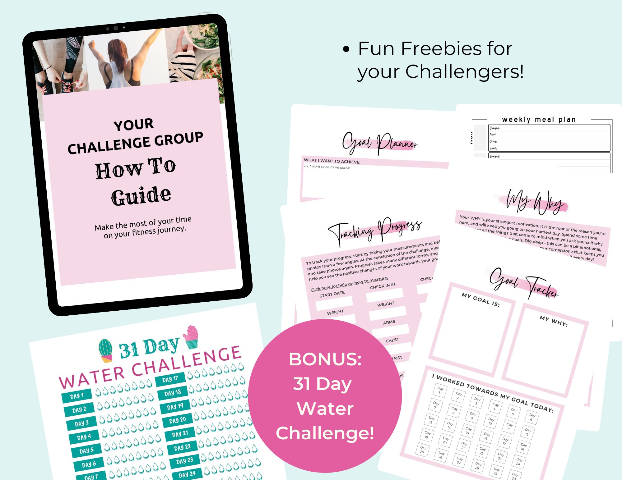 Fully Editable in CANVA May Challenge Group Guide, 31 Day Challenge for ...