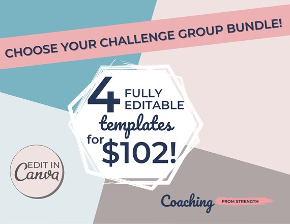 Editable Monthly Wellness Challenge Group Guide Bundle 30 Day | Etsy