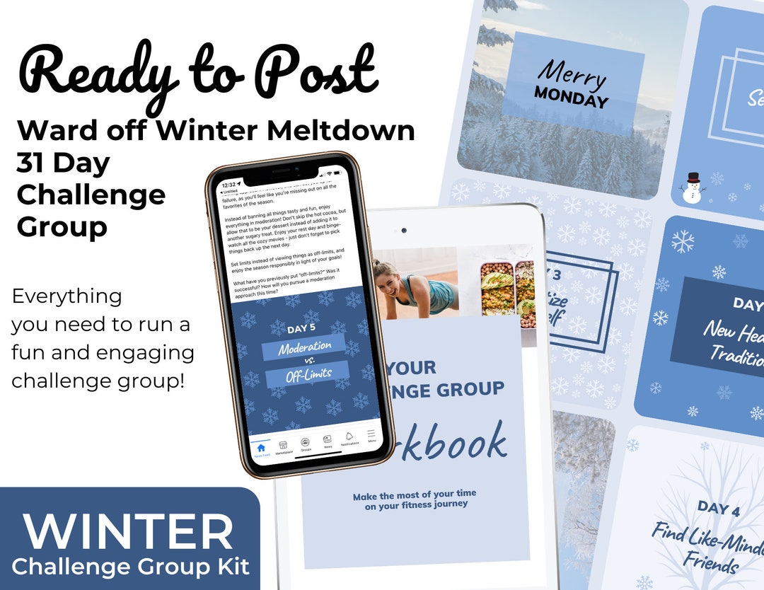 Winter Challenge Group Guide, Challenge Group Content Ready to Post ...