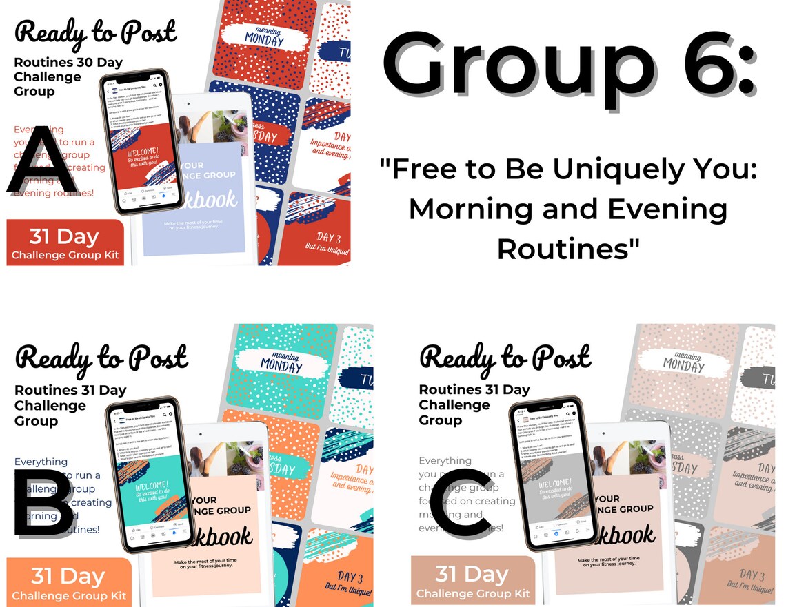 Editable Monthly Wellness Challenge Group Guide Bundle, 30 Day ...