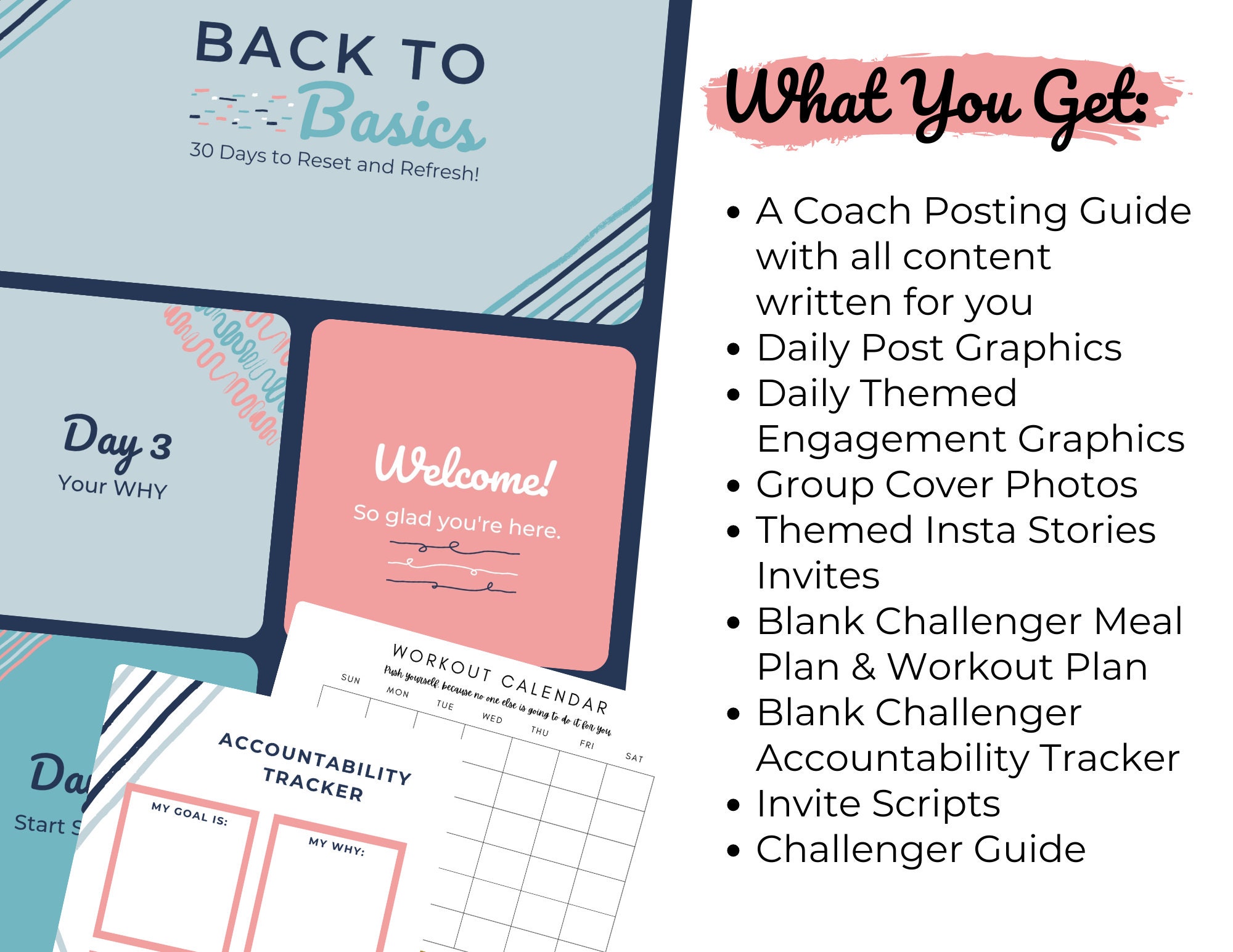 30 Day Back to Basics Challenge Group Ready to Post A - Etsy