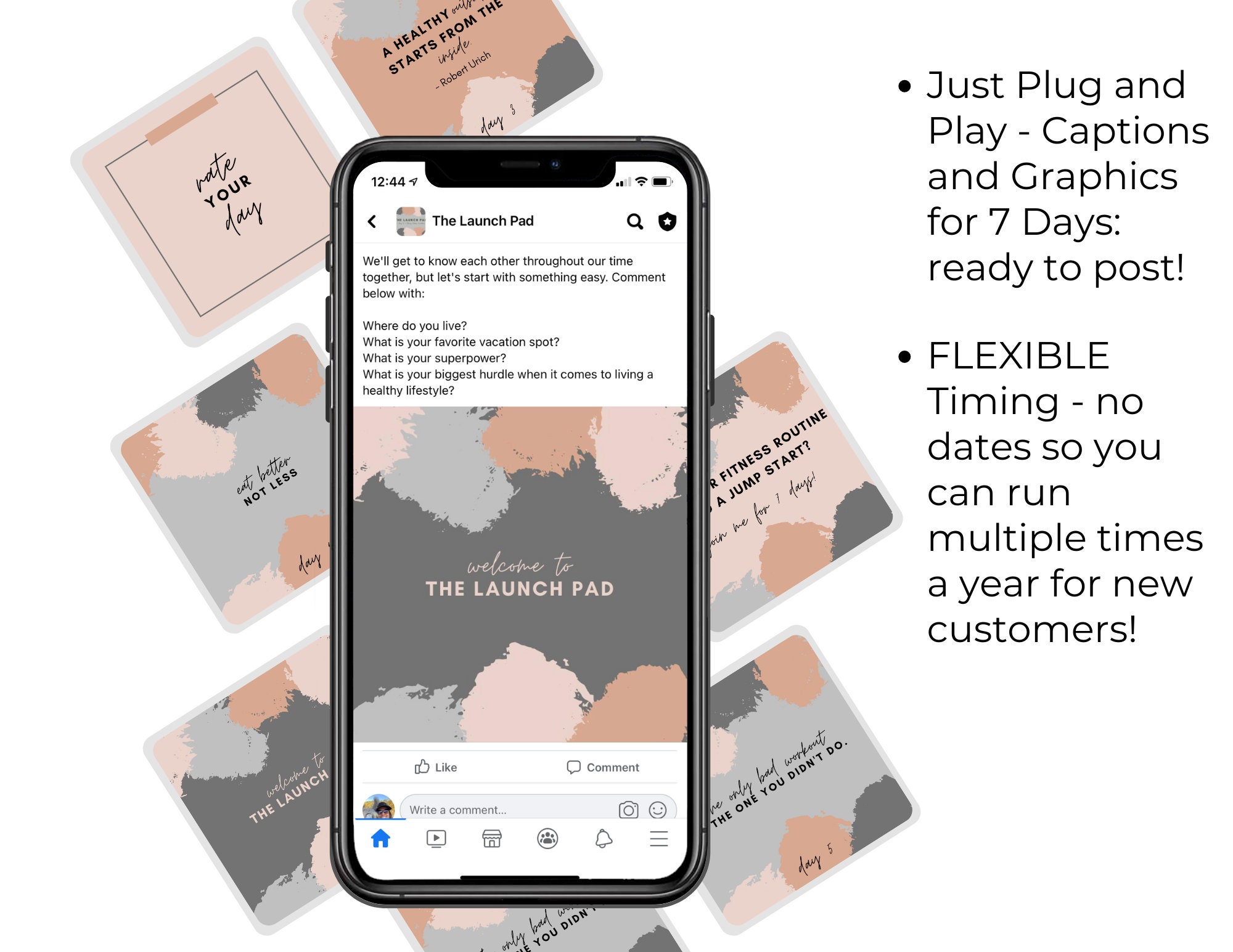 7 Day Free Challenge Group Fully Editable in Canva, Can Use With Shake ...