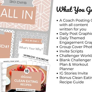 Done for You 4 Week Challenge Group Guide for Fitness Coach, Challenge ...