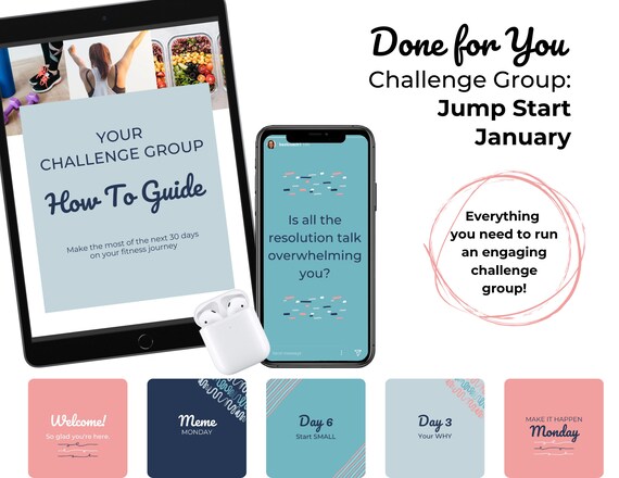 Done For You Challenge Group Kit for January Ready to Post | Etsy