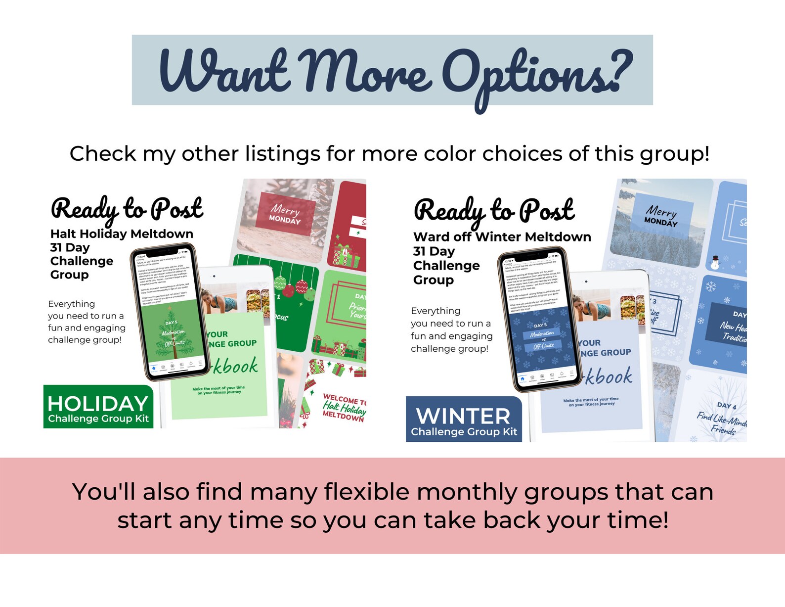 Canva Template for Winter Challenge Group Editable Social - Etsy