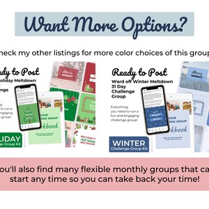 Canva Template for Winter Challenge Group Editable, Social Media ...