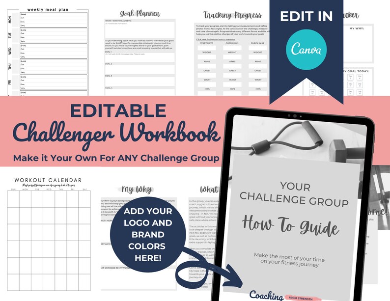 EDITABLE Challenge Group Bonus Files, Challenger Workbook for ANY ...