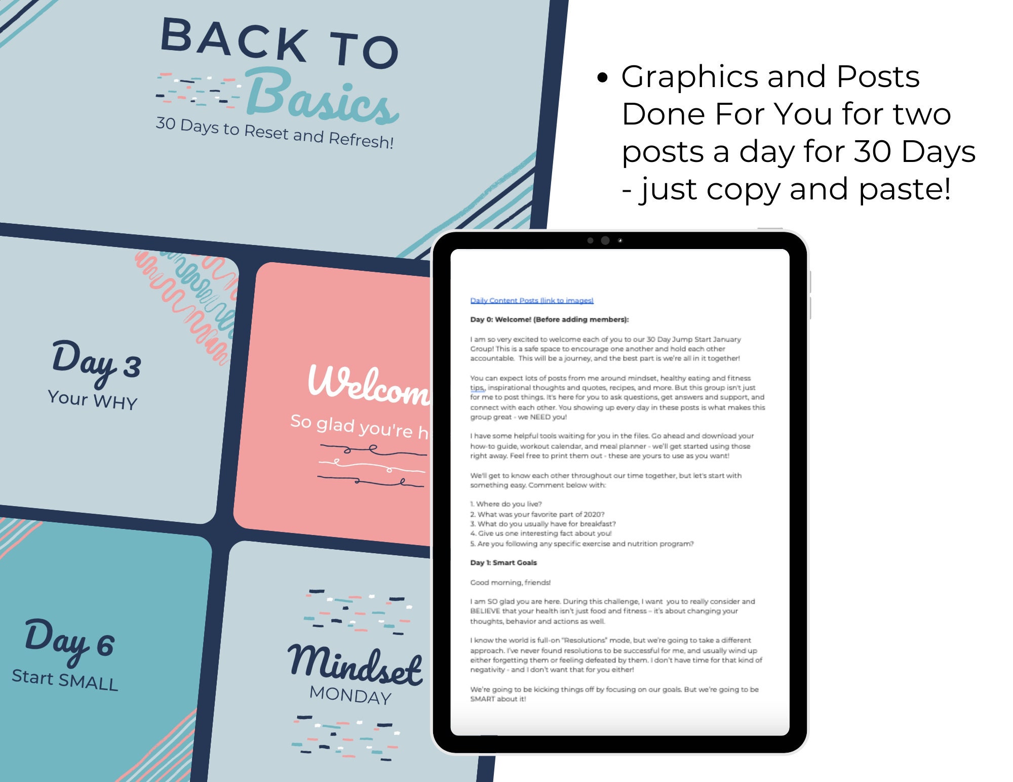 30 Day Back to Basics Challenge Group Ready to Post A Stress Free ...