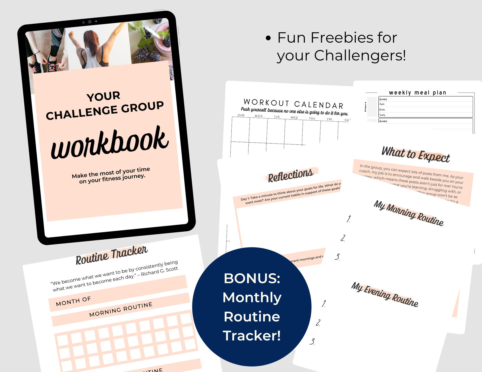 Challenge Group Guide for Any Time to Edit in Canva, 31 Day Challenge ...