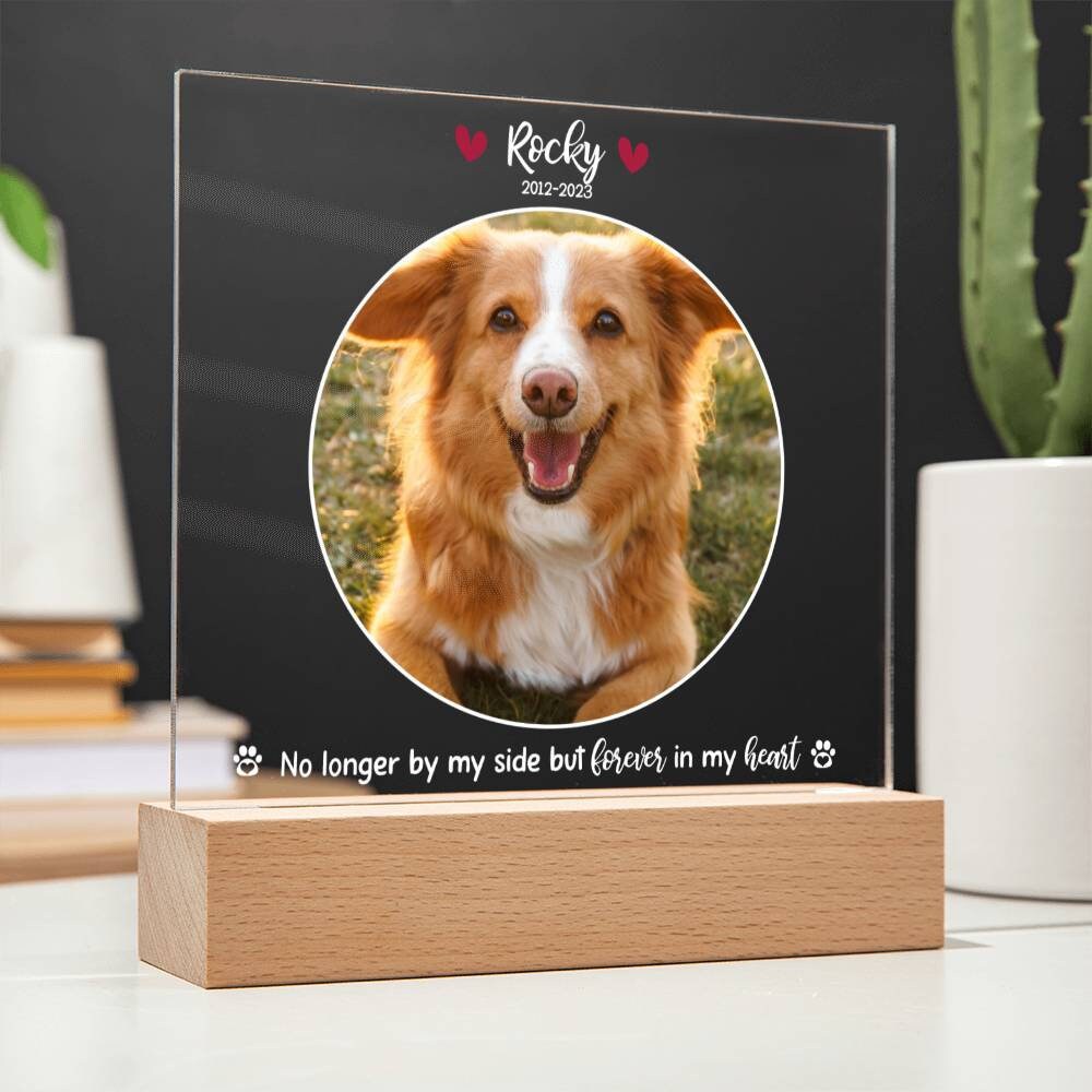 Custom Dog Memorial Photo Frame Pet Keepsake for Gift Acrylic - Etsy