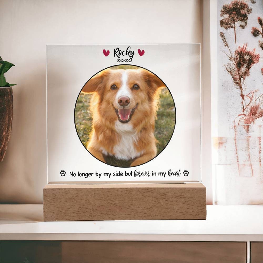 Custom Dog Memorial Photo Frame Pet Keepsake for Gift Acrylic - Etsy