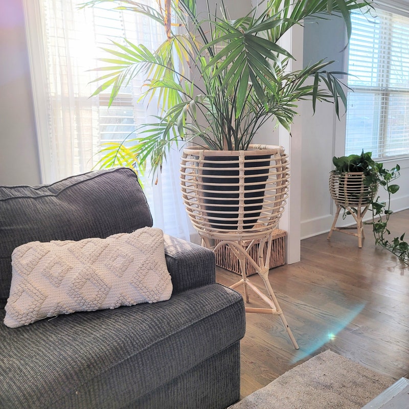Tall Wicker Planter - Etsy