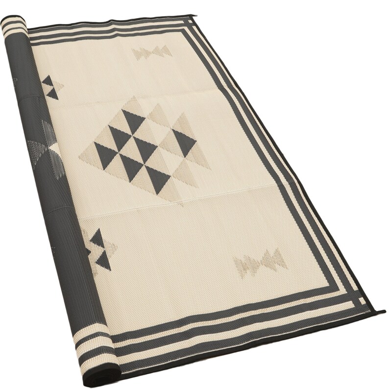 Recycled Reversible Waterproof RV Rug 9 X 12 Black and Tan - Etsy