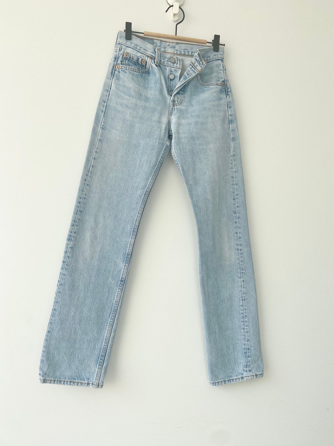 501 Jeans W24 L30 Light Blue Stone Wash Vintage 501s Made in USA - Etsy