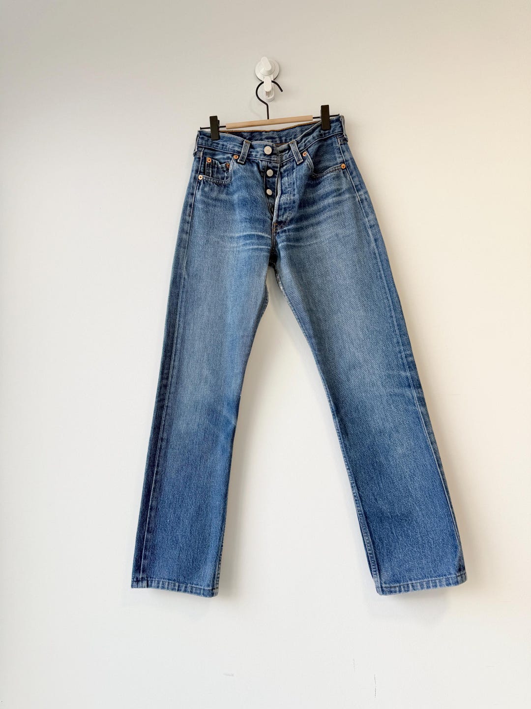 Levis 501 Vintage W25 L28 Levi’s Faded Blue 90s Denim Made in Spain ...