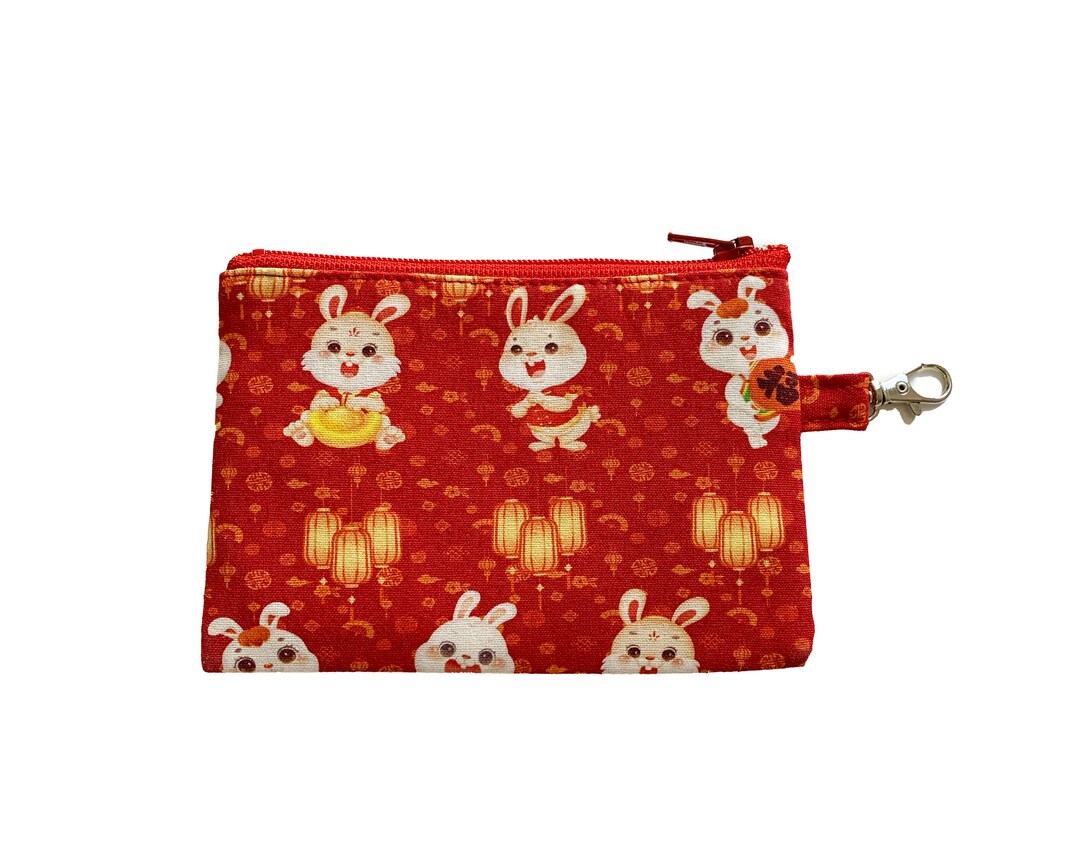 Red Rabbit Cotton Coin Purse | Lunar New Year Small Bag - Etsy