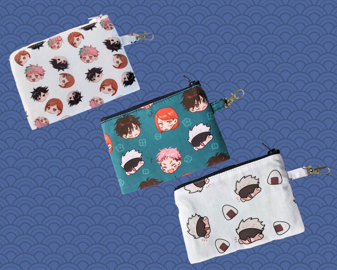 Anime Inspired Coin Purse Anime Bag, Unisex, Zipper Pouch, Kawaii Bag ...
