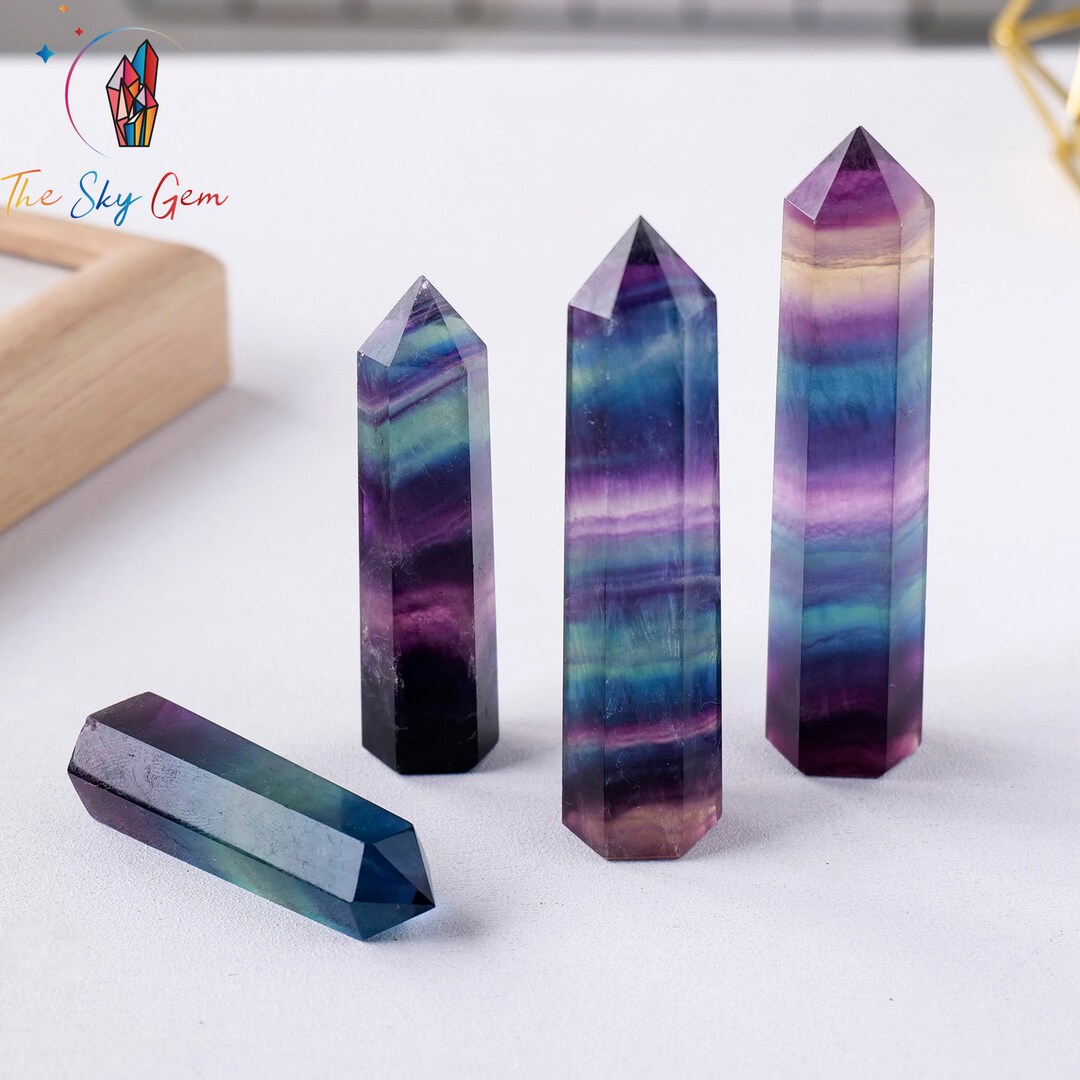 Rainbow Fluorite Crystal Point - Rainbow Fluorite Crystal Tower ...