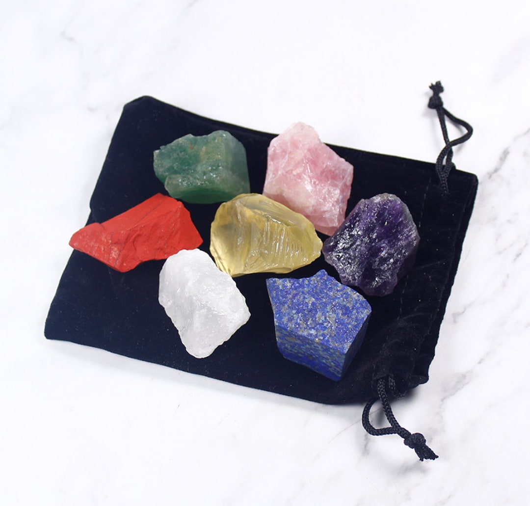 Raw Crystal Chakra Healing Gift Set - Raw Crystal Healing - Seven ...