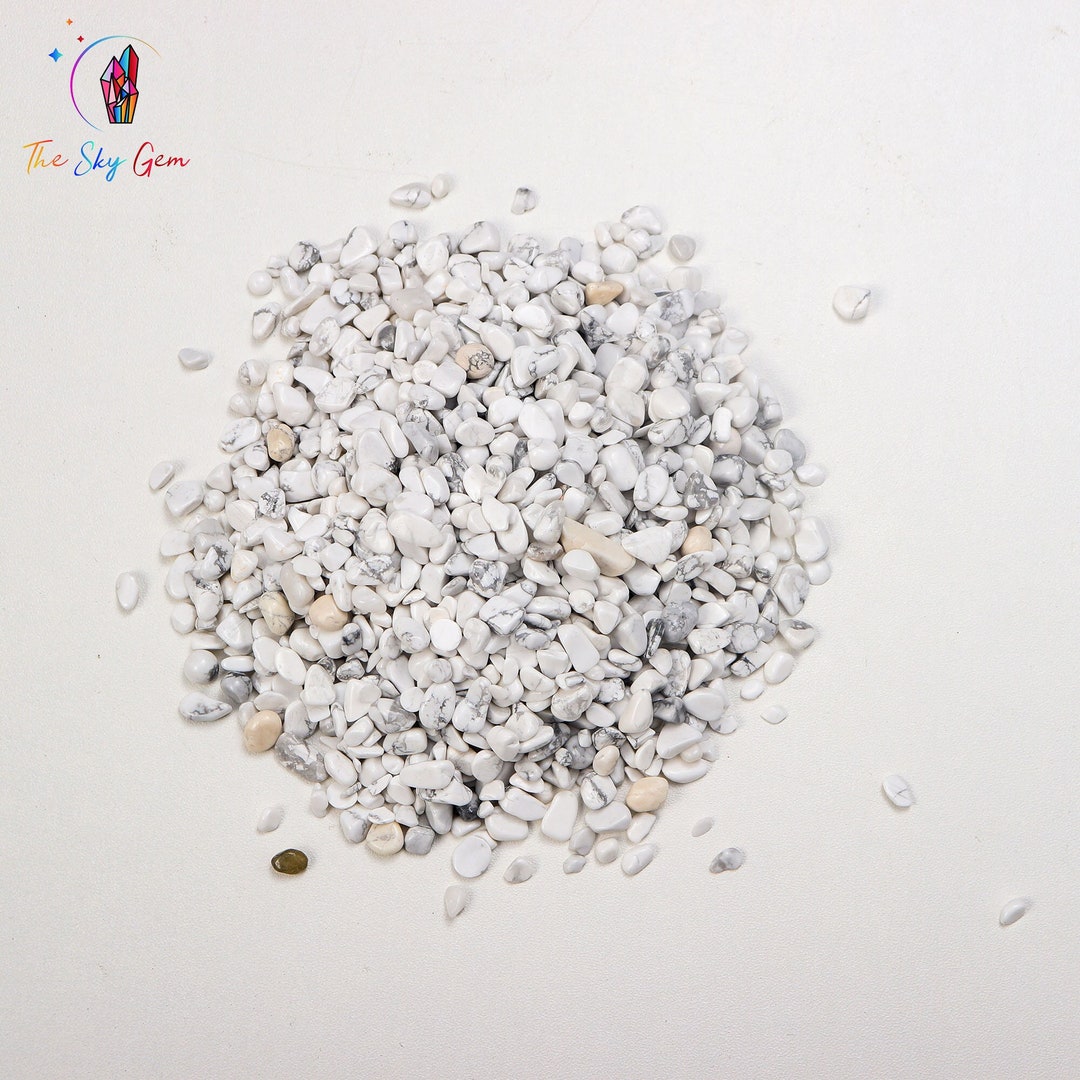 Natural Howlite Crystal Chips Bags - Undrilled Howlite Gemstone Chips ...