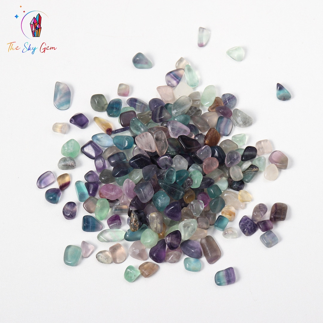 Natural Rainbow Fluorite Crystal Chips Bags - Undrilled Rainbow Fluorite Gemstone Chips - Etsy
