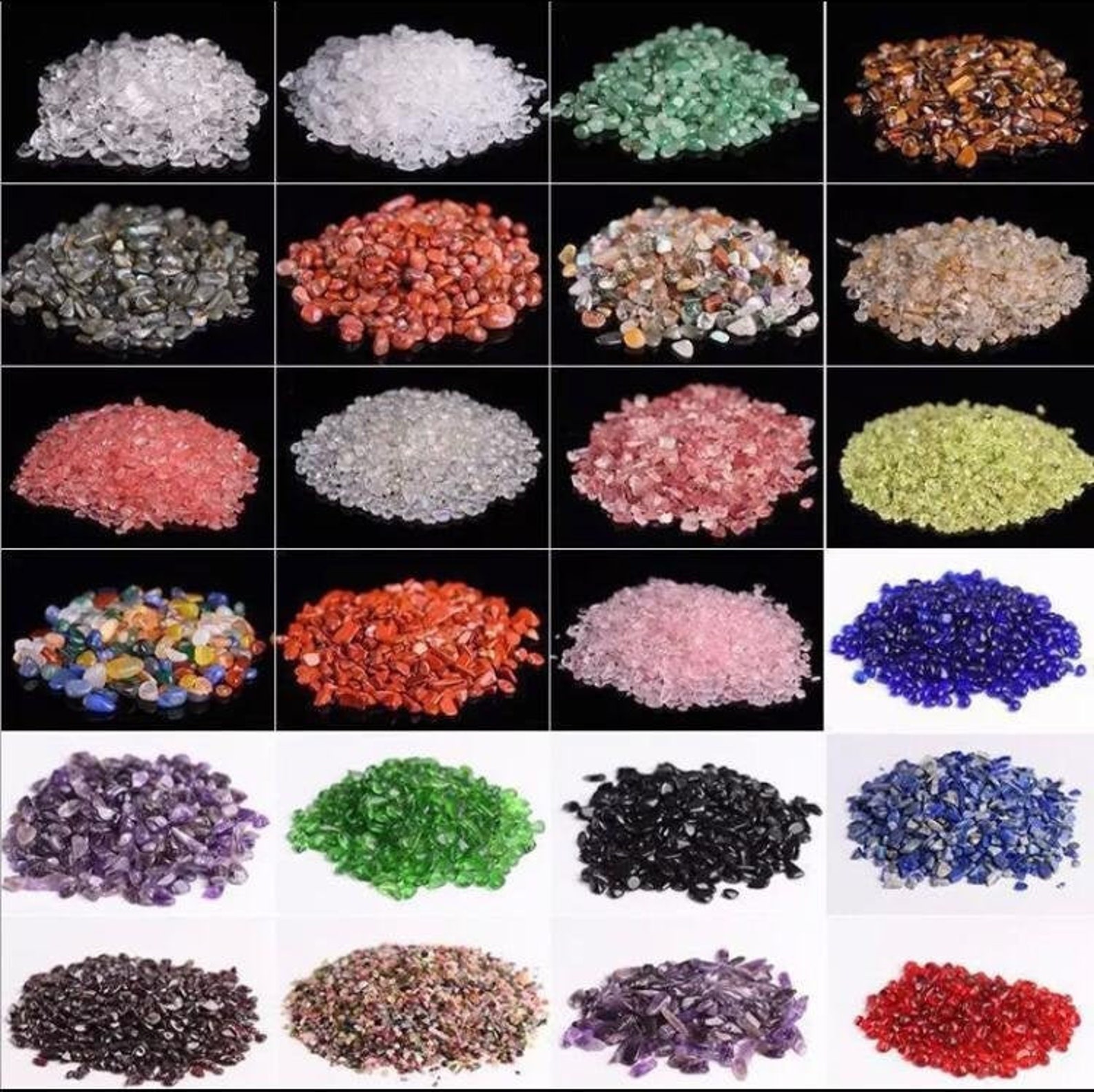 1oz 30g Crystal Chip Bags Gemstone Chip Bags American - Etsy