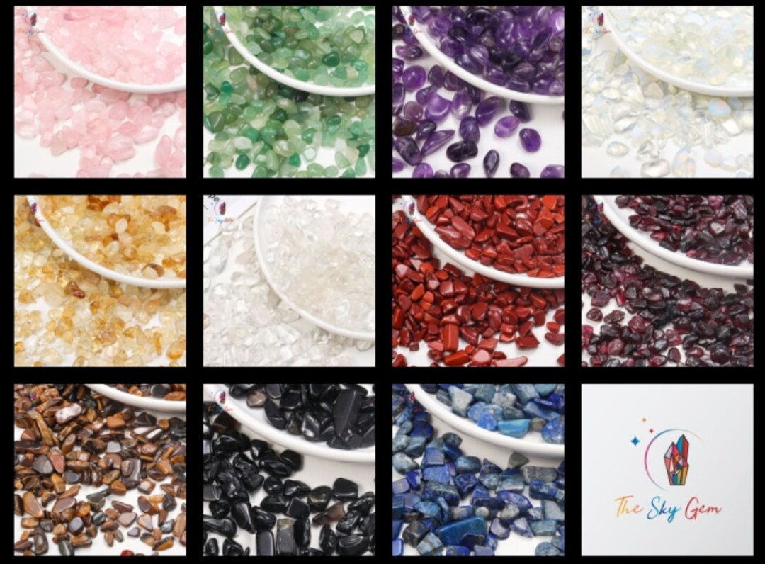 1oz (30g) Crystal Chip Bags, Gemstone Chip Bags - American Seller - - Etsy