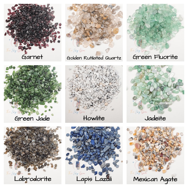 Crystal Chips Bags Over 50 Different Kind of Gemstone Chips - Etsy