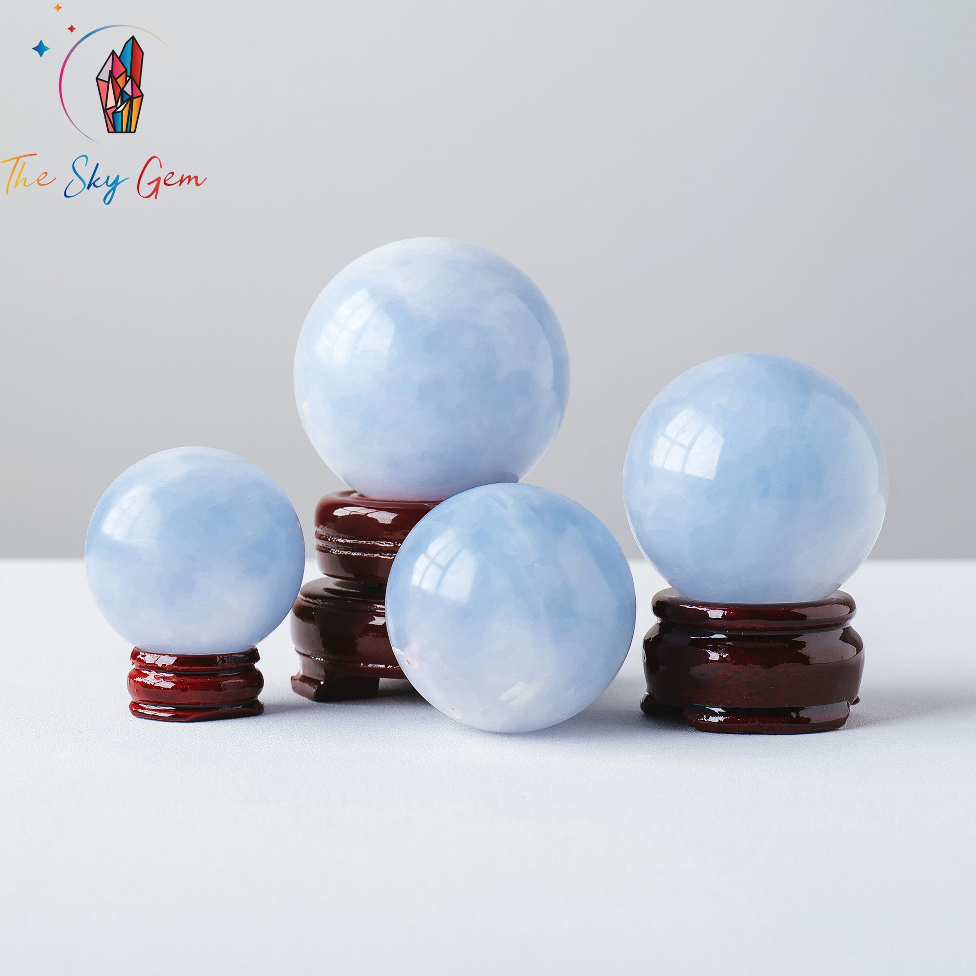 Celestite Sphere, Blue Celestite Crystal Ball, Natural Polished Healing ...
