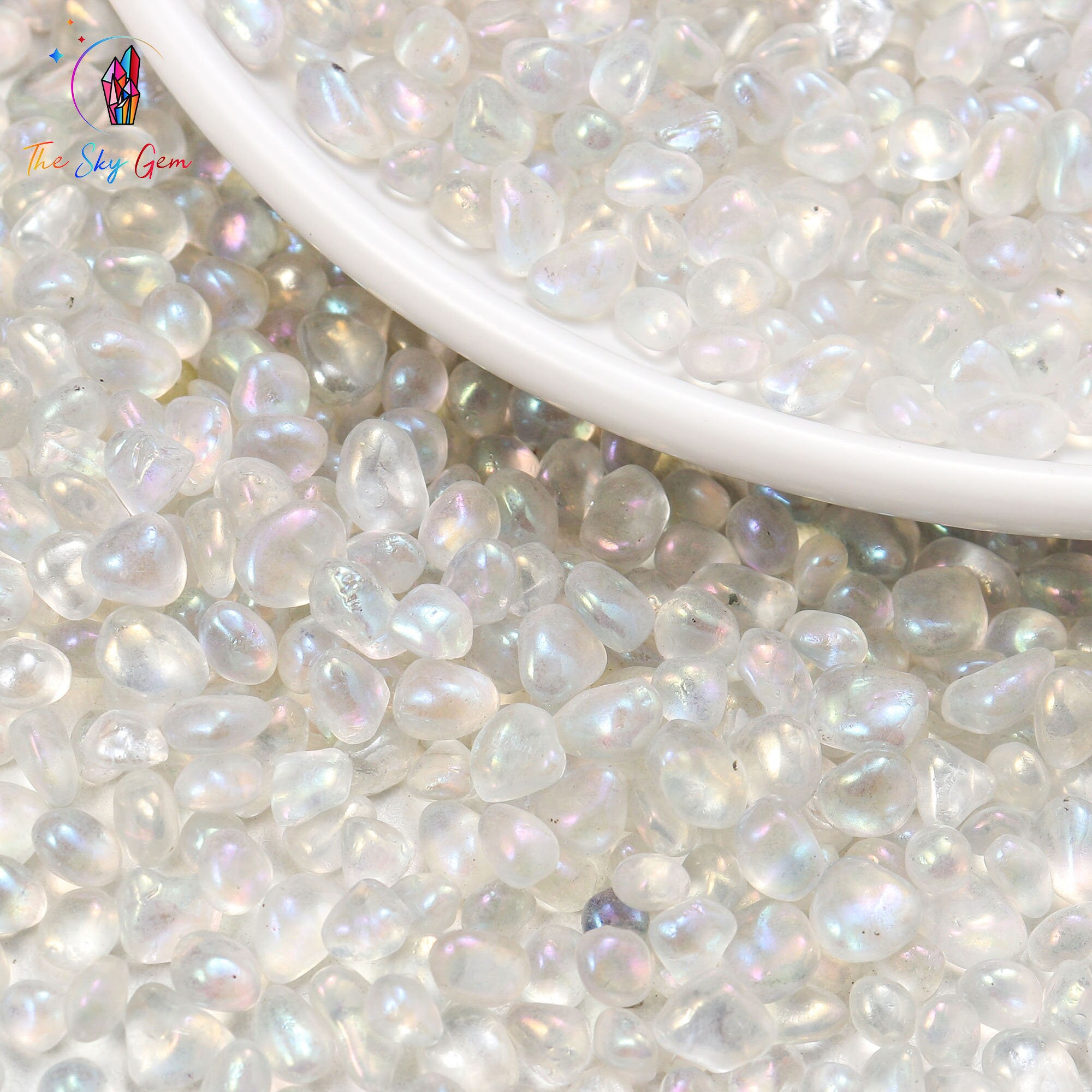 Angel Aura Chips, Undrilled Crystal Chips for Resin Craft Supplies ...