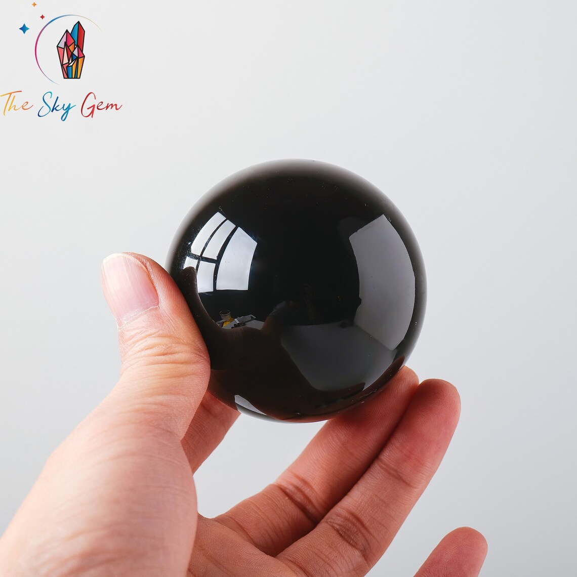 Natural Obsidian Crystal Sphere - Obsidian Ball - Undrilled Obsidian ...