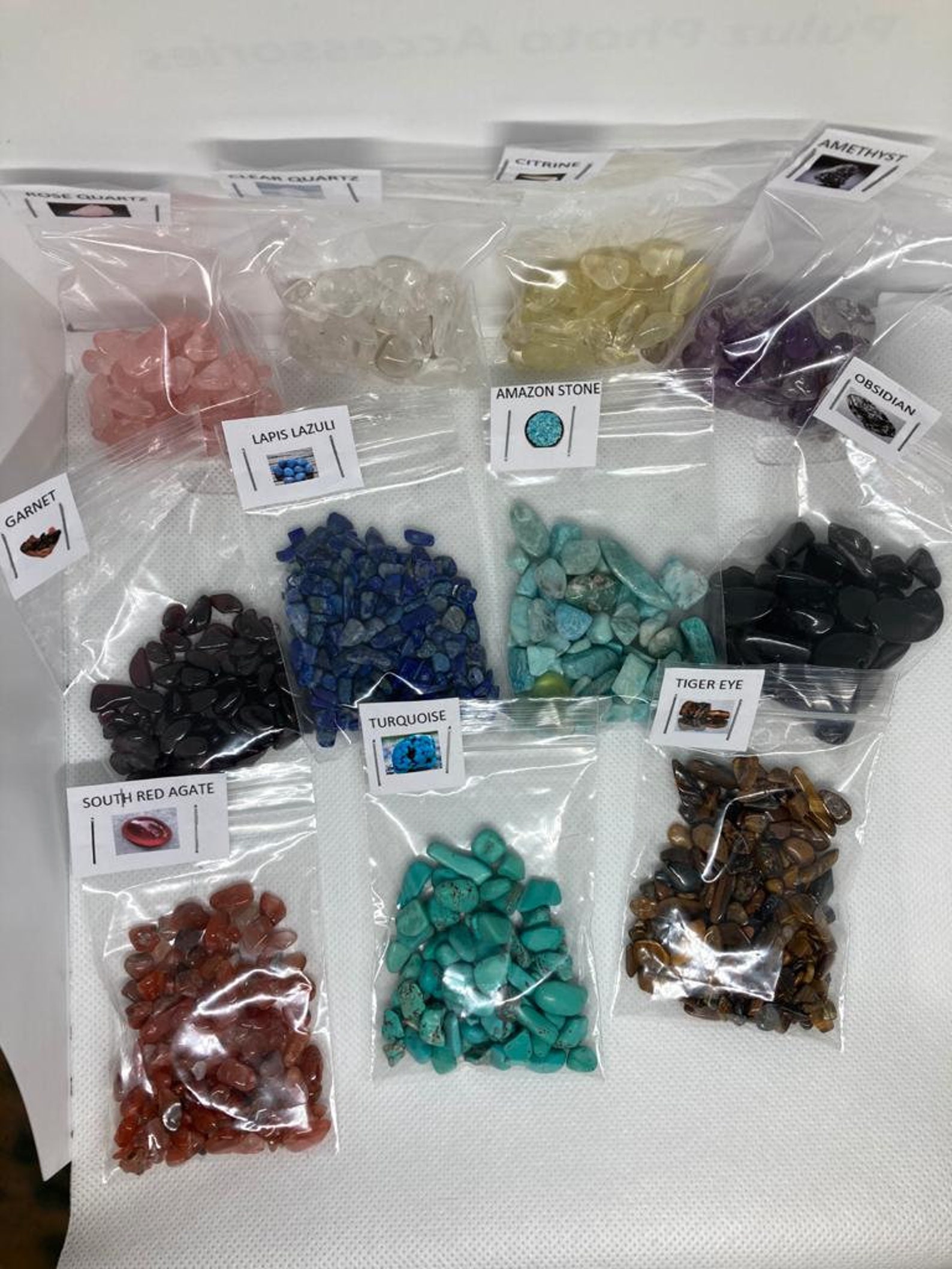 1oz 30g Crystal Chip Bags Gemstone Chip Bags American | Etsy
