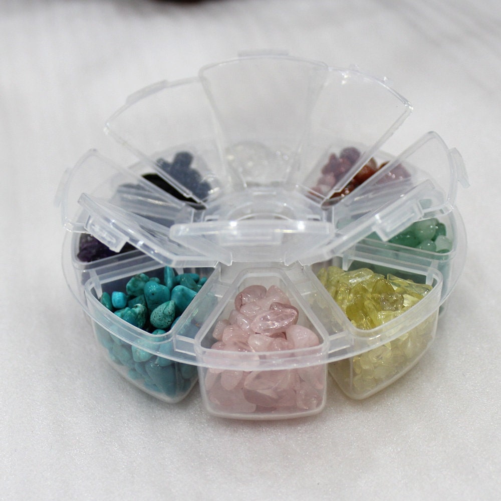 Mixed Crystal Chips Box8 Types of Crystal Sets Gemstone - Etsy