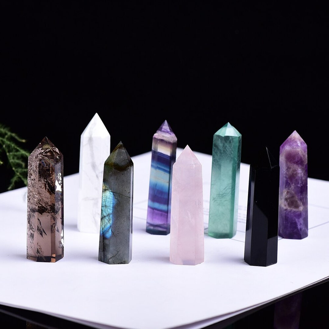 Mystery Crystal Towe - Mystery Crystal Point - Gemstone Obelisk ...