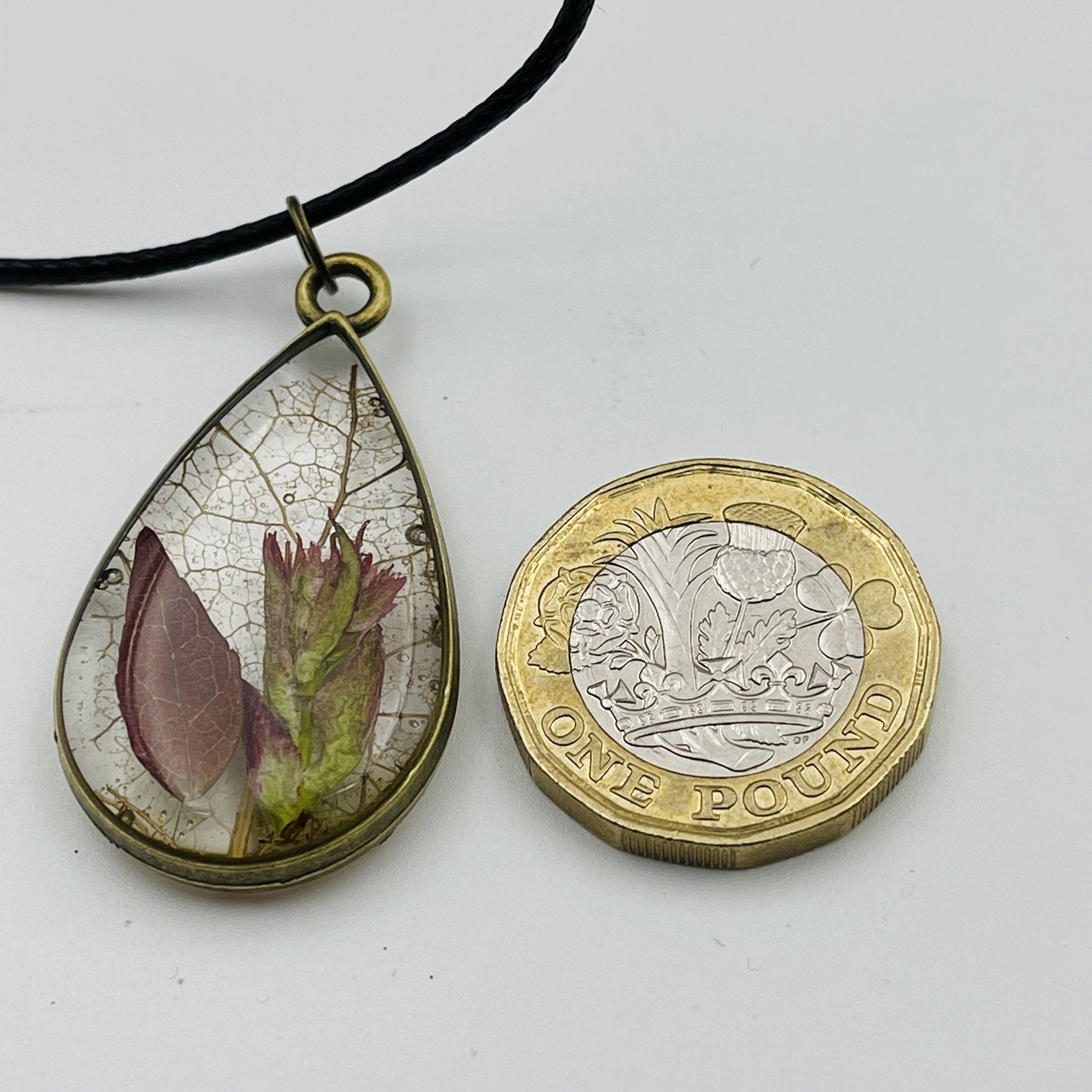 Dried Flower Necklace, Botanical Pendant, Flower Jewellery, Pressed ...