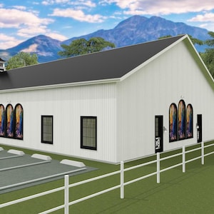 CHR 103, 1 Story Country Style Church-5,429 Sqft. - Etsy