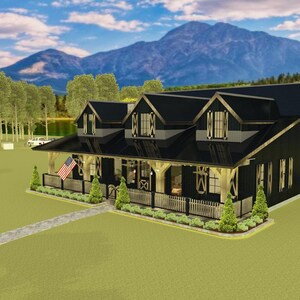 CD 240-house Floor Plan-1,819 Sqft-3 Bedroom,2 Bath, 1 Story, Country ...