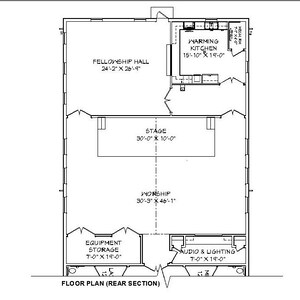 CHR 104, 1 Story Country Style Church-4,028 Sqft. - Etsy